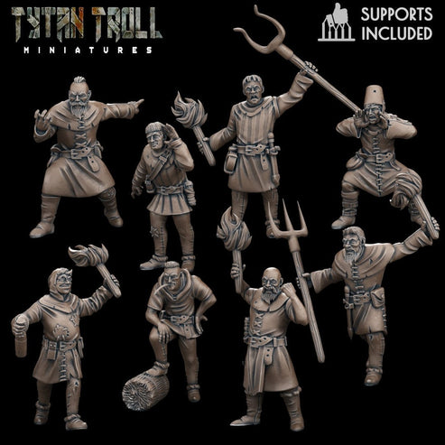 DnDCoS - Angry Mob Set of 16 Human NPCS miniature – Tavern Craft Studios